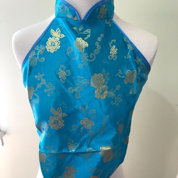 Tops | Newchinese Cheongsam Halter Crop Top | Poshmark